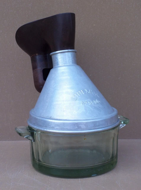 ANCIEN INHALATEUR L'INEXHAL verre bakélite alu vintage médecine old ...
