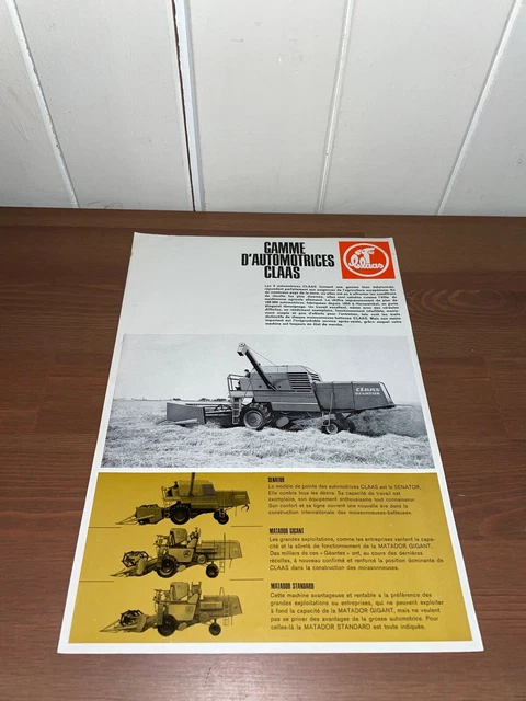BROCHURE PROSPEKT PROSPECTUS GAMME MOISSONNEUSE BATTEUSE CLAAS tracteur-someca EUR 10,50 ...