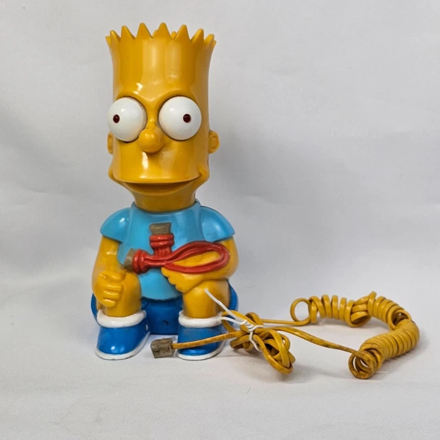 BART SIMPSON VINTAGE 1990 Corded Landline Phone Desk Table Shelf £33.70 ...