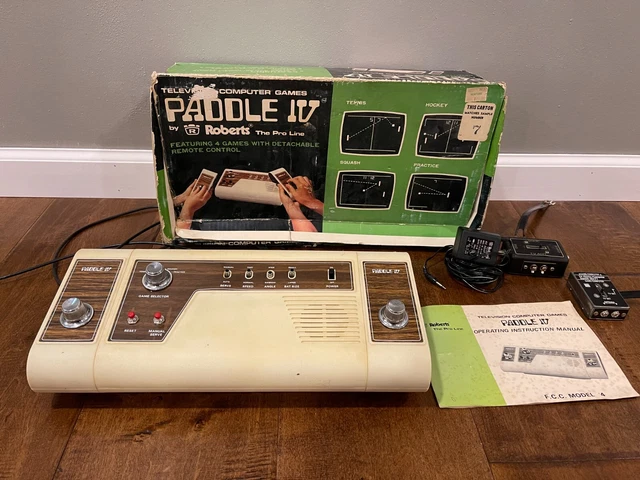 PADDLE IV 4 Roberts The Pro Line Television Computer Games Console w ...