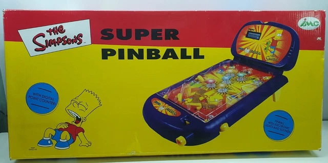 THE SIMPSONS SUPER Pinball Table Top Game 2002 NIB Bart Slingshot ...
