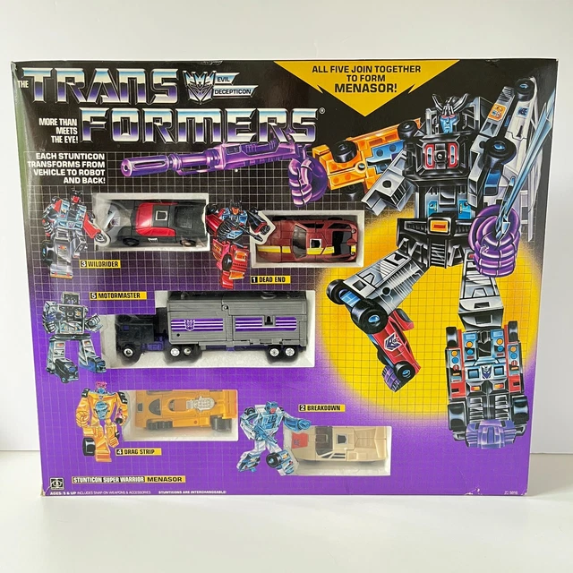 G1 TRANSFORMERS MENASOR Combiners Stunticons Boxed Vintage Original ...