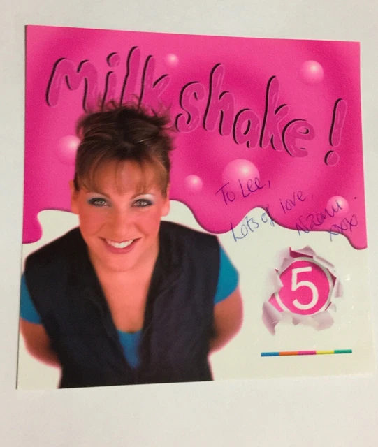 NAOMI WILKNSON MILKSHAKE Presenter Channel 5 Signed Cast Card Autograph ...