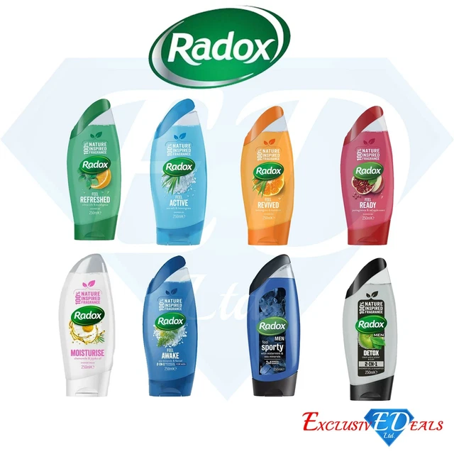 RADOX SHOWER GEL Muscle Therapy Feel Ready Sleep Easy 250ml x 6 NEW ...