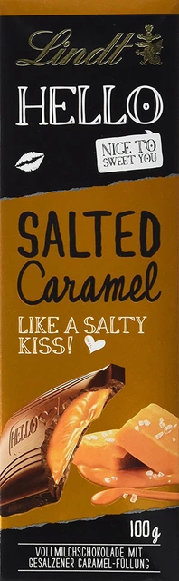LINDT AND SPRÜNGLI Hello Salted Caramel Whole Milk 100g 6er Pack Of £16 ...