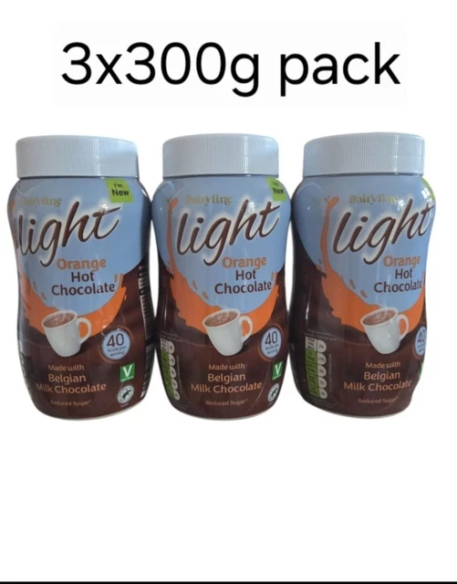 3 X DAIRYFINE Light Orange Hot Chocolate Made With Belgian Chocolate 2 ...