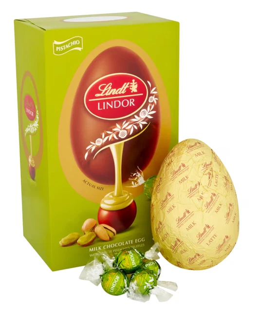 LINDT LINDOR PISTACHIO Nut Truffles Milk Chocolate Easter Egg 260g Tiktok Viral £23.59 - PicClick UK