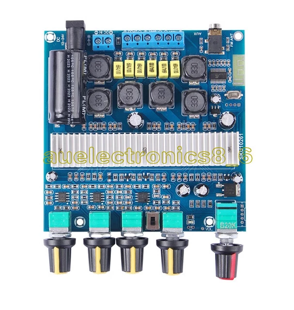 BLUETOOTH 5.0 TPA3116D2 Digital 2.1 DC 12-24V Audio Amplifier Board ...