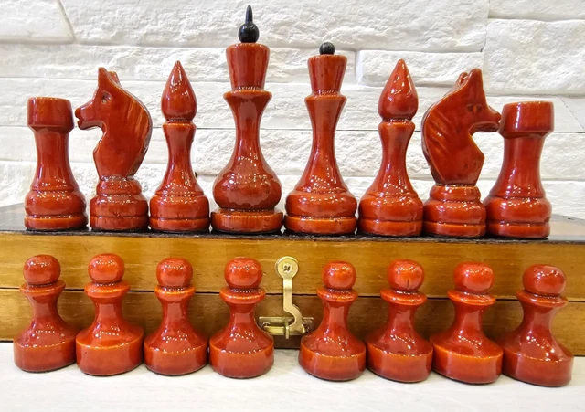 VINTAGE SOVIET CHESS Set Classiс Tournament Wooden 1967 USSR Old ...
