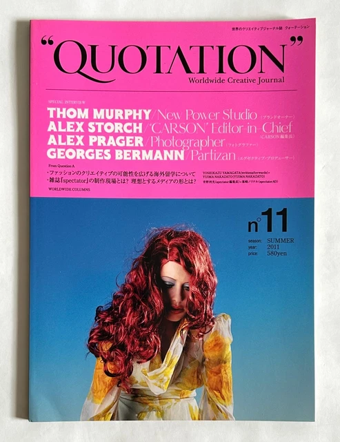 CITATION CREATIVE JOURNAL Japan Magazine 2011 Thom Murphy Alex Prager ...