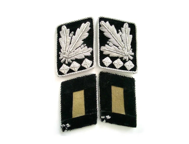 WW2 ELITE OBERSTGRUPPENFÜHRER Collar Tabs Hand Embroidered Repro ...