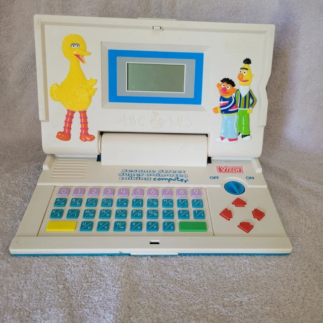 VINTAGE 1992 SESAME Street Super Animated Talking Computer VTech Jim ...