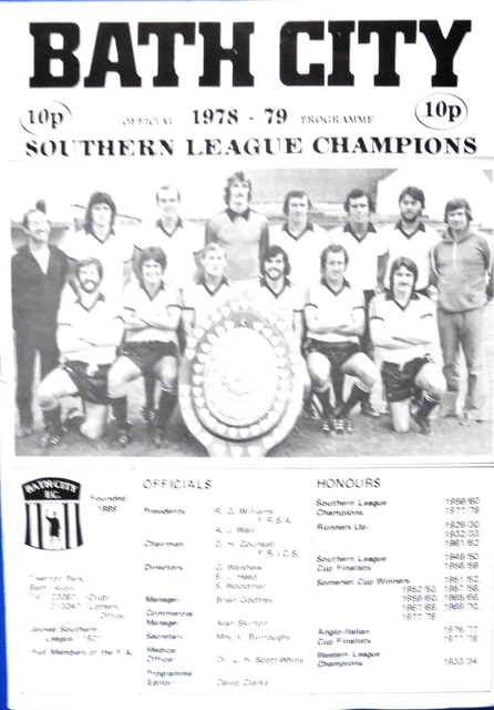 BATH CITY V Hastings United 20/1/1979 Southern League - Premier Division #Exc# EUR 2,33 ...