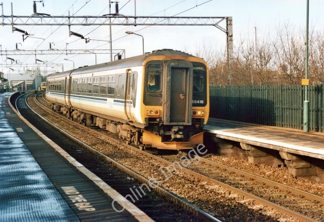 RAILWAY PHOTO 6X4 Class 156 DMU 156418 Sandwell & Dudley 18/2/00 £2.00 ...