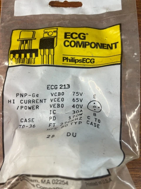 ECG213 GERMANIUM PNP Transistor Sylvania $27.99 - PicClick
