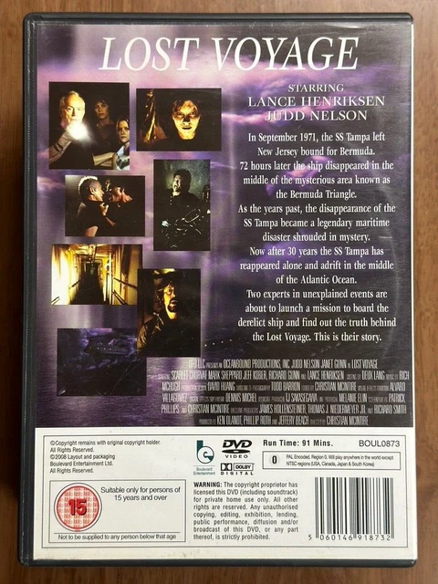 LOST VOYAGE DVD 2000 TV Movie Horror Thriller w/ Judd Nelson and Lance Henriksen £6.50 - PicClick UK