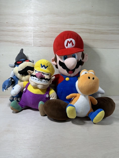 NINTENDO SUPER MARIO Blue Bowser King Koopa Wario Orange Yoshi Plush ...