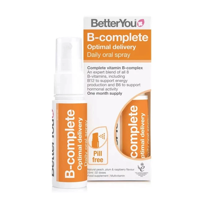 BETTERYOU B-COMPLETE DAILY Oral Spray -8 B Vitamins inc B12 for Energy ...