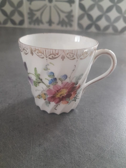 CARL THIEME DRESDEN-TASSE-NYMPHENBURG-NO Meissen-peint a la main-décor ...