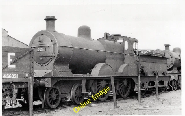 RAILWAY PHOTO 6X4 Midland Railway / LMS 4-4-0 321 unknown shed c1930's ...