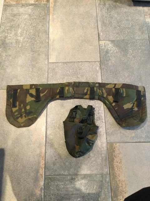 BRITISH ARMY 1990'S DPM webbing hip pad and webbing entrenching tool ...