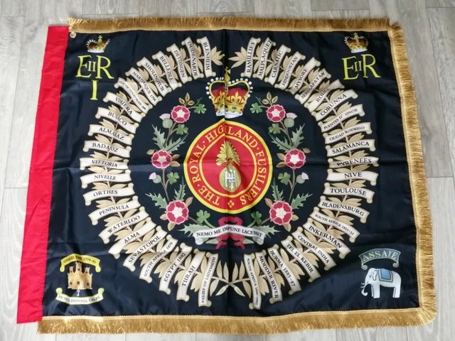 THE ROYAL HIGHLAND Fusiliers 1st Battalion Regimental colours flag. £30 ...