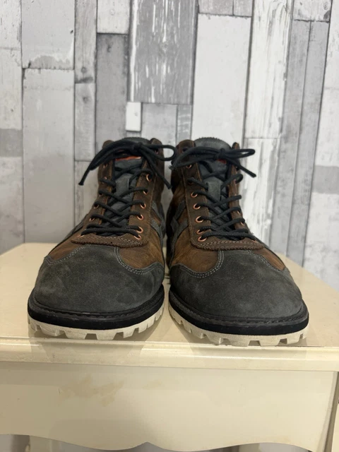 ONITSUKA TIGER MEXICO Rinkan Leather Boots Brown / Grey U.K. Size 9.5 ...