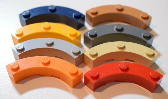 LEGO 48092 BRICK Round Corner 4x4 Macaroni Select Colour Pack of 8 £3. ...