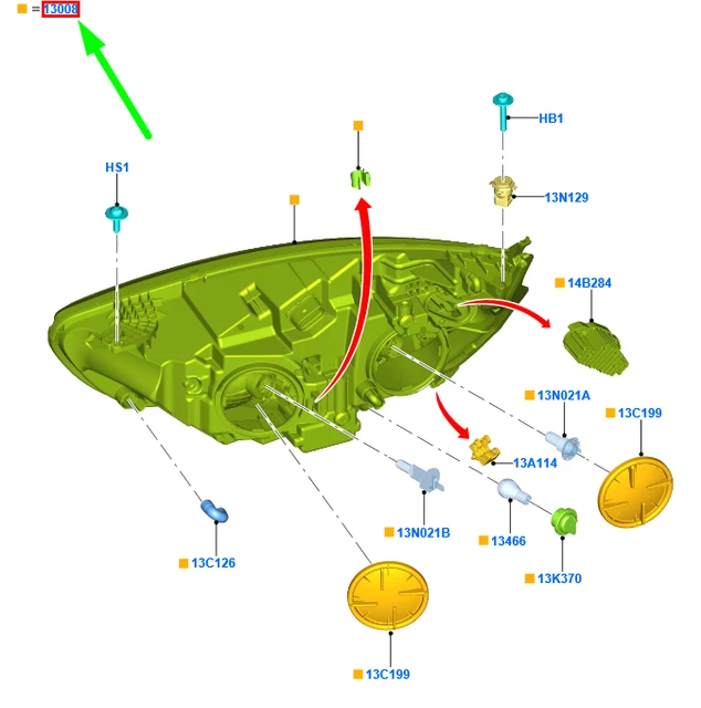 FORD TRANSIT CUSTOM MK1 Front Right Headlight RHD 2481759 NEW GENUINE £ ...