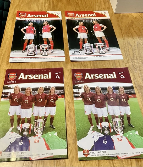 ARSENAL LADIES PROGRAMMES 2004/5 And 2005/6- Very Rare Champions League ...