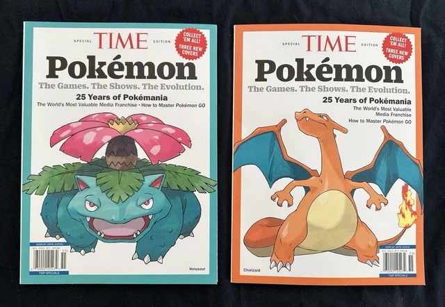 POKEMON POKÉMON TIME Magazine 2025 Set of 2 Special Edition Charizard ...