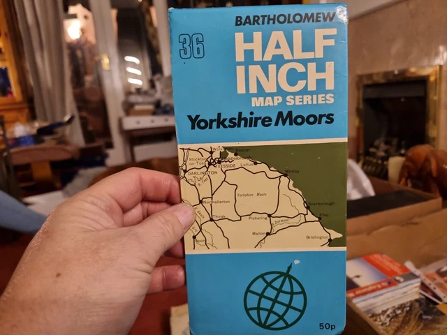 1970S OLD VINTAGE Bartholomew's Half-inch Contoured Map Sheet 36 ...