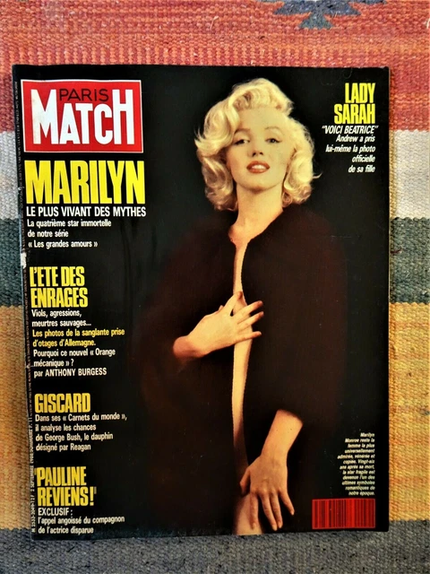RIVISTA PARIS MATCH MAGAZINE Marilyn Monroe SEXY Copertina VINTAGE D'epoca Cine EUR 12,90 ...