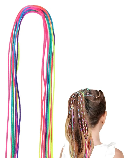 30 STÜCK HAARZÖPFE bunte - Farbverlaufsfarben Haarseilband Regenbogen ...