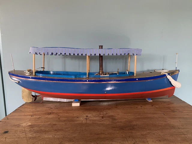 RARE LARGE LIVE Steam Model Boat Launch with TVR1A Engine made by ...