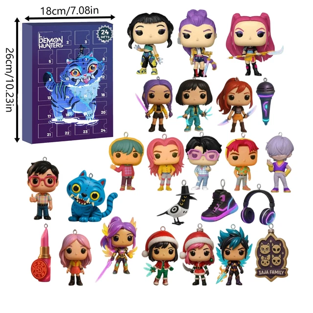 2025 DEMON HUNTER Advent Calendar 24Days Blind Box Christmas Tree ...