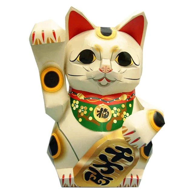 3D PAPER MODEL Lucky Cat Papercraft Puzzle Fortune Cats Collections DIY ...
