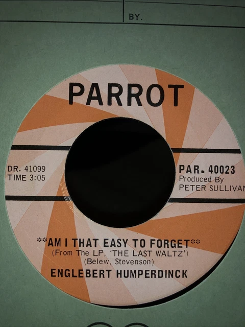 ENGELBERT HUMPERDINCK PARROT records pretty ribbons 45 RPM vinyl single ...