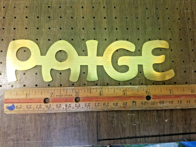 PAIGE RADIATEUR SCRIPT Laiton 1920s - 1930s Emblème Médaillon EUR 289 ...