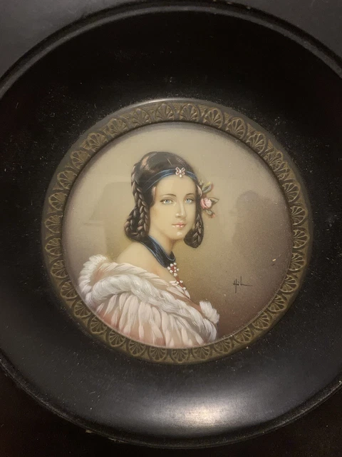 ANCIENNE MINIATURE LADY Jane Erskine XIX eme EUR 450,00 - PicClick FR