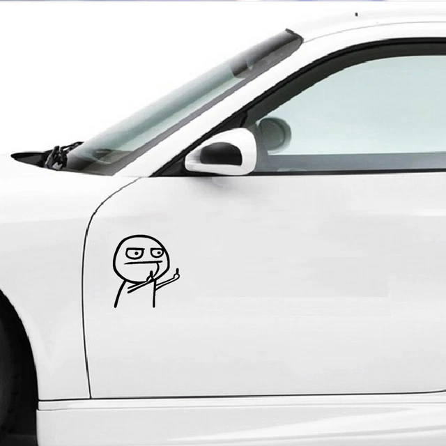 1X FUNNY TWO Middle Finger Vinyl Car Sticker Car Door Window Decals ...