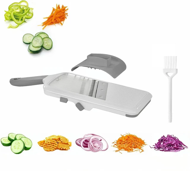 ADJUSTABLE SLICE & Julienne Mandolin,Mandoline Slicer with Safety Guard ...