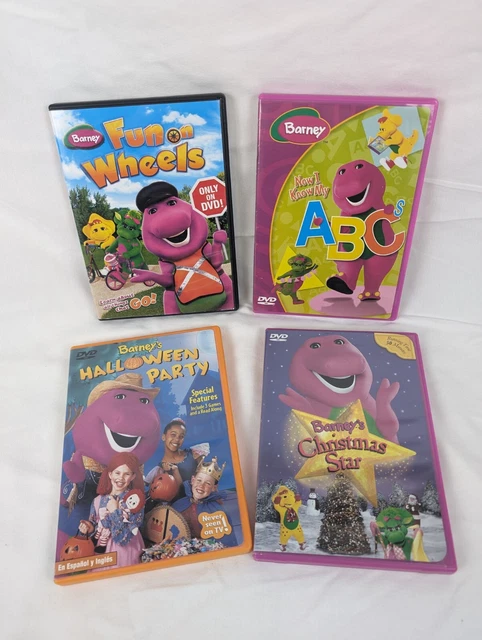 BARNEY DVD LOT Lot Of 4 - ABC Fun On Wheels Christmas Halloween £2.85 ...