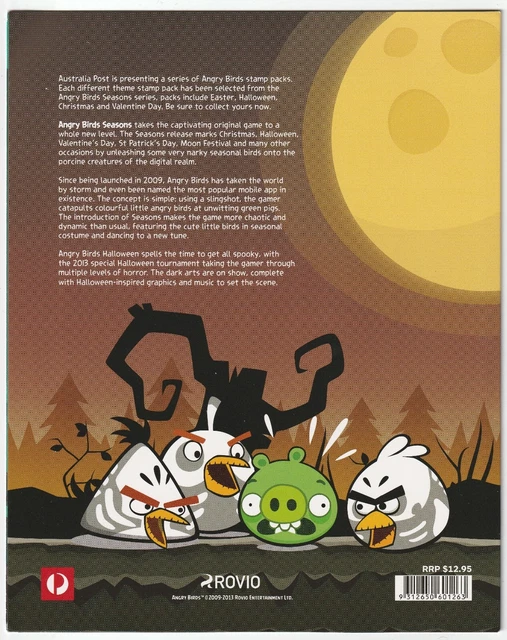 ANGRY BIRDS HALLOWEEN Stamp Pack FV $12 $15.50 - PicClick AU