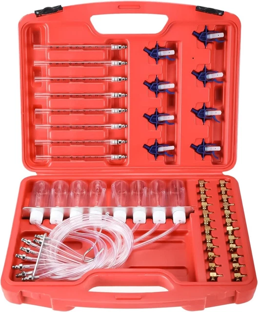 8 CYLINDER DIESEL Injector Flow Meter Tester Common Rail Adaptor Test ...