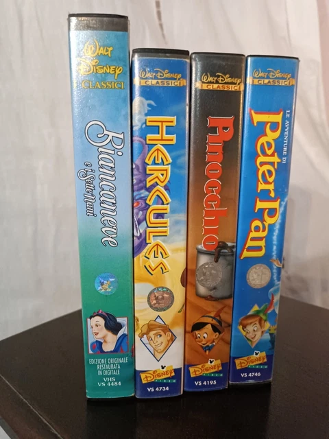 VHS DISNEY PETER Pan/Pinocchio/Snow White and the Seven Dwarfs/Hercules ...