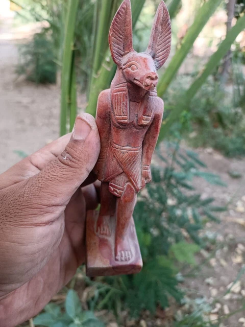 RARE ANCIENT EGYPTIAN Antiques statue of God Anubis Wood Carving ...