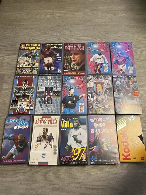 ASTON VILLA VINTAGE VHS Tapes Job Lot Bundle, Football Legends AVFC £52 ...