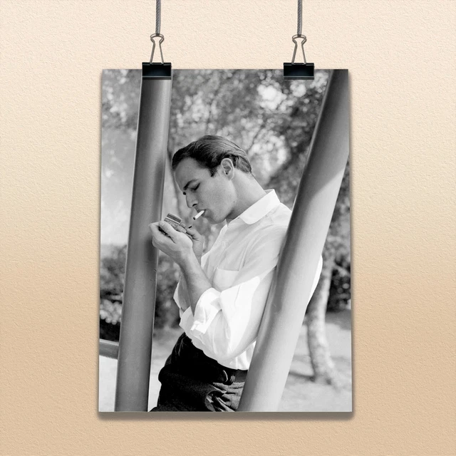 MARLON BRANDO SMOKING Cigarette Pose Poster Godfather Legend Hollywood ...
