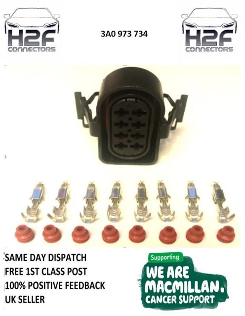 VW AUDI VAG 8 Pin 3A0 973 734 Plug Connector 3A0973734....Free 1St ...